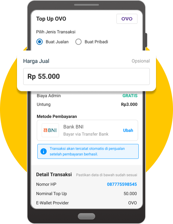 Jualan Top Up E-Wallet Lewat BukuWarung Bebas Biaya Admin