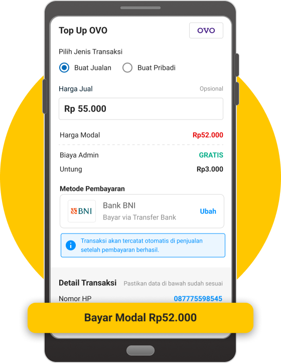 Jualan Top Up E-Wallet Lewat BukuWarung Bebas Biaya Admin