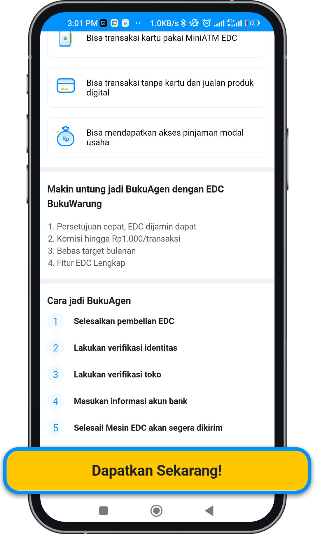 Jual Mesin EDC Android BukuAgen